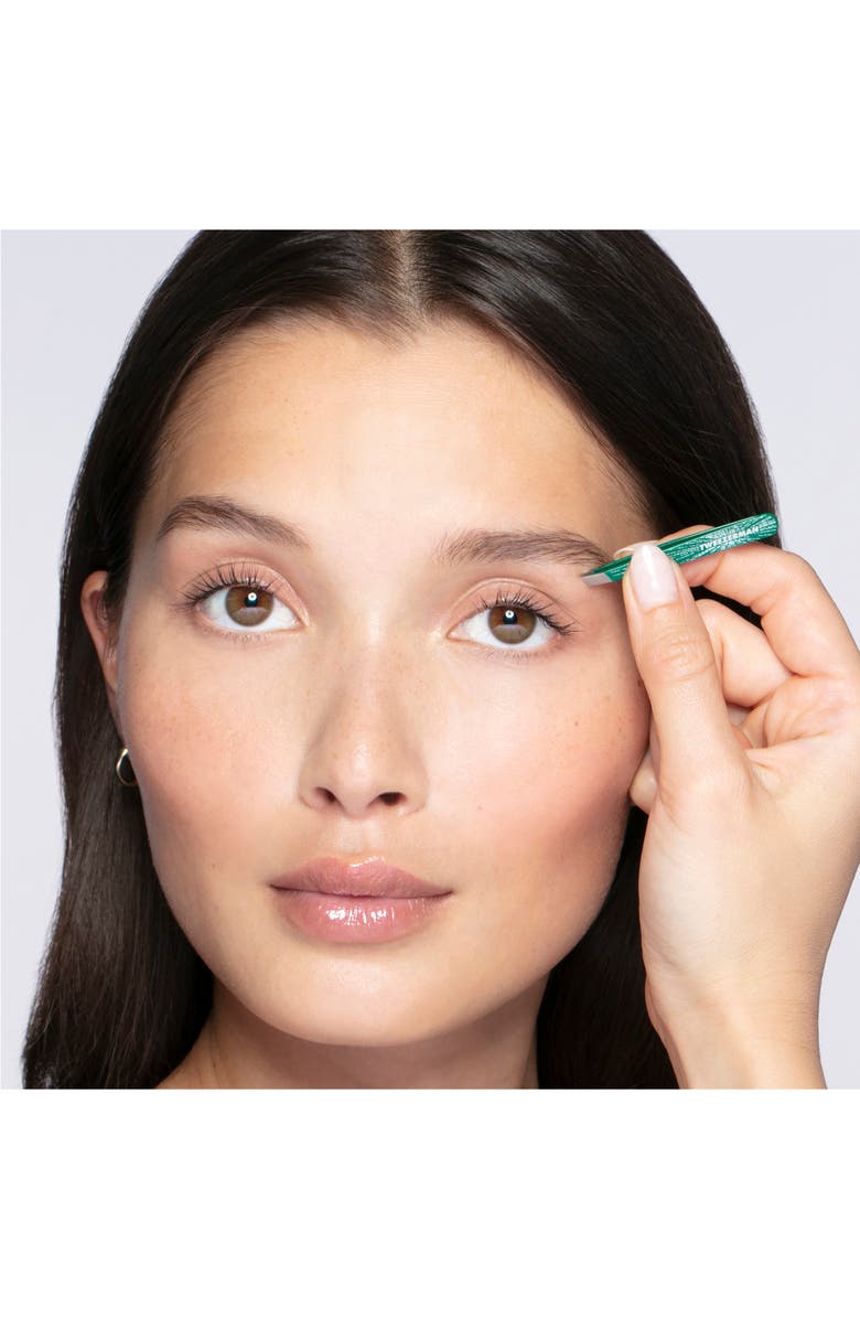 TWEEZERMAN Emerald Shimmer Micro Mini Slant & Point Tweezer Set ...