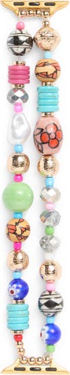 NORDSTROM RACK Faux Pearl Beaded Apple Watch® Watchband | Nordstromrack