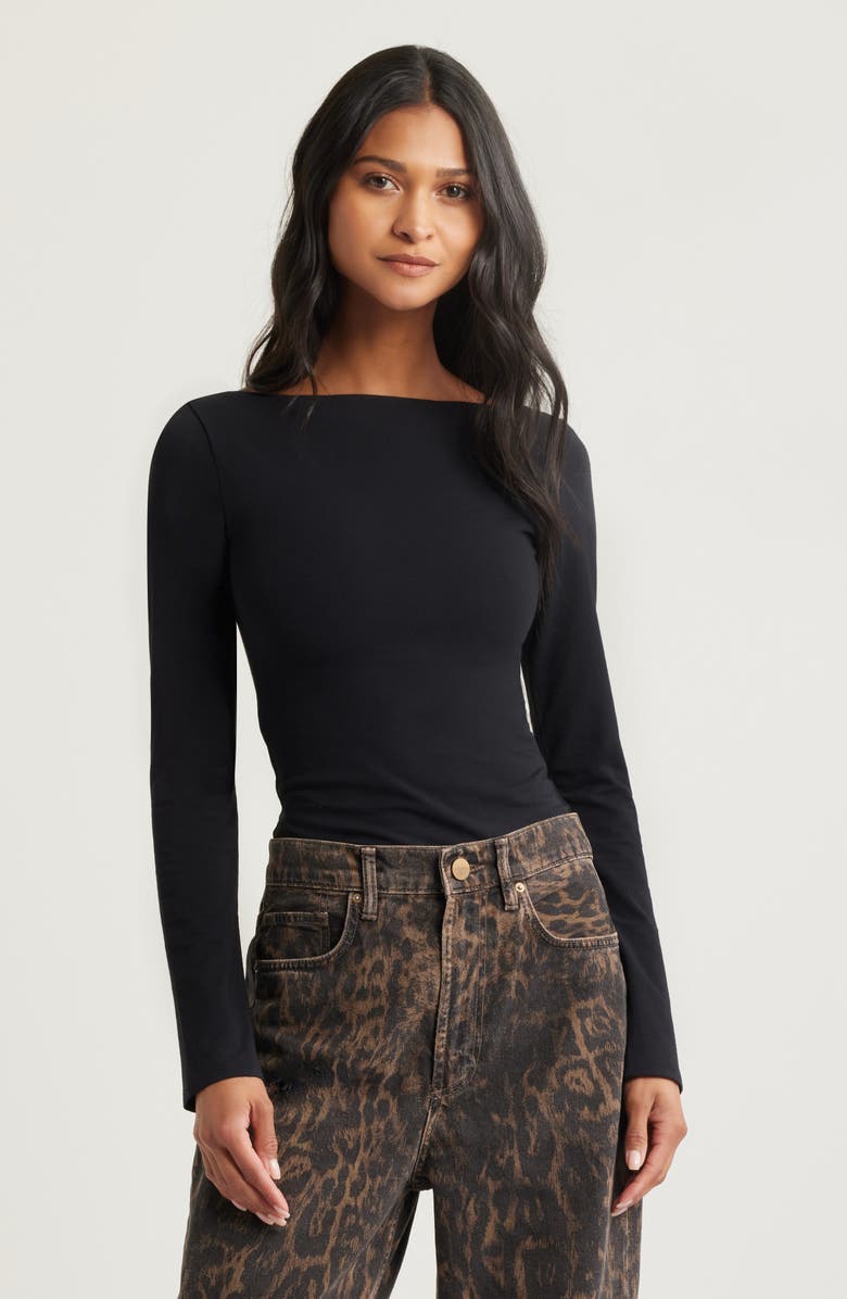Open Edit Ballet Neck Long Sleeve T-Shirt | Nordstromrack