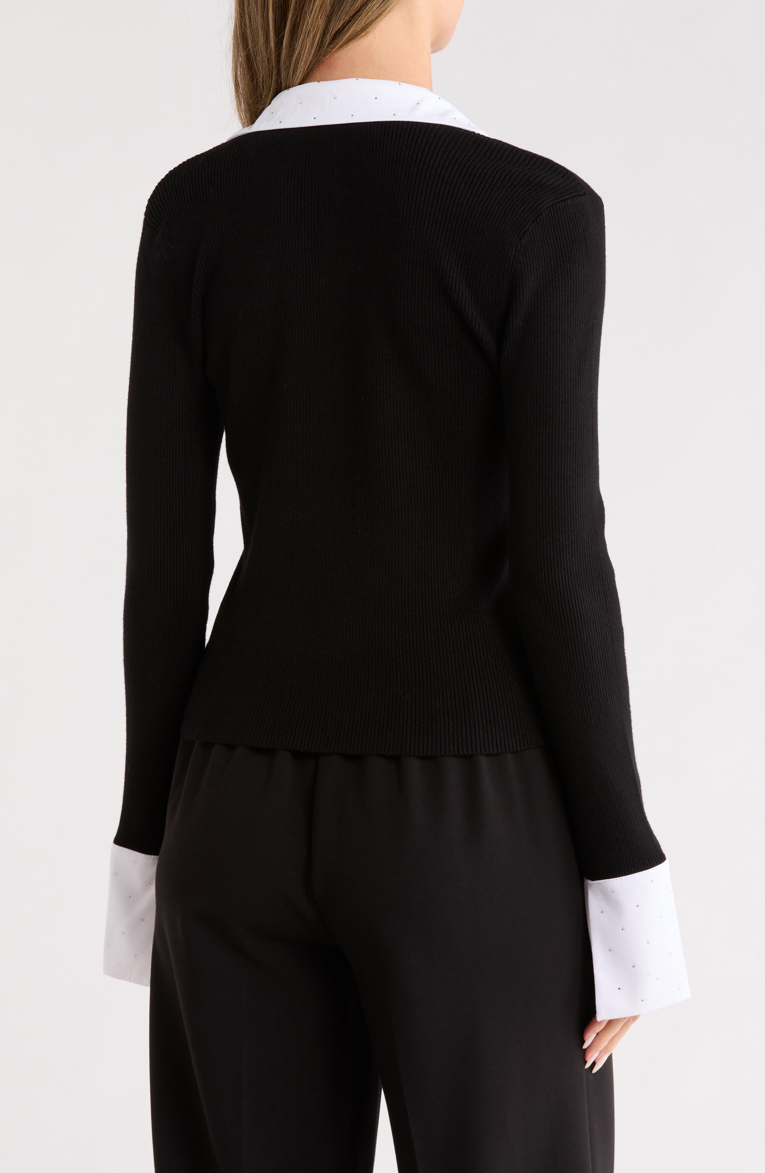 Ellen Tracy Crystal Embellished Sweater | Nordstromrack