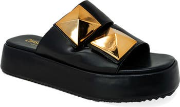 CHASE AND CHLOE Pyramid Stud Platform Slide Sandal (Women) | Nordstromrack