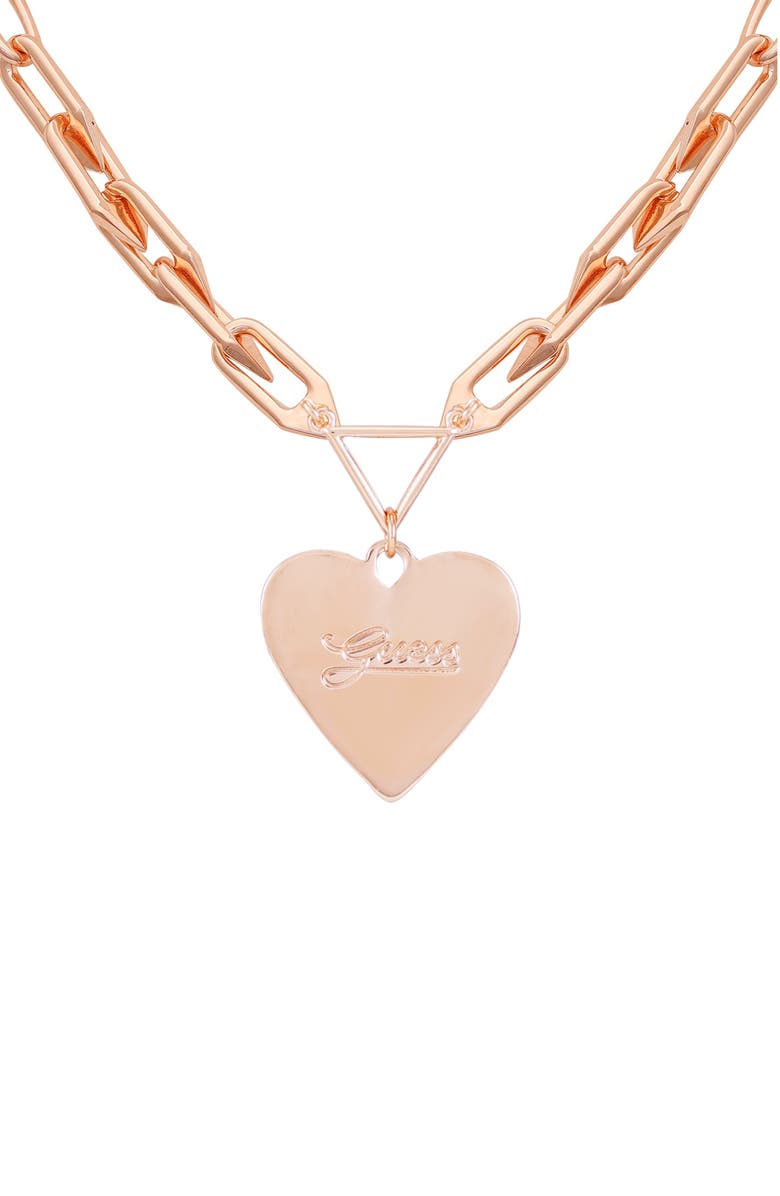 GUESS Crystal Heart Pendant Necklace | Nordstromrack