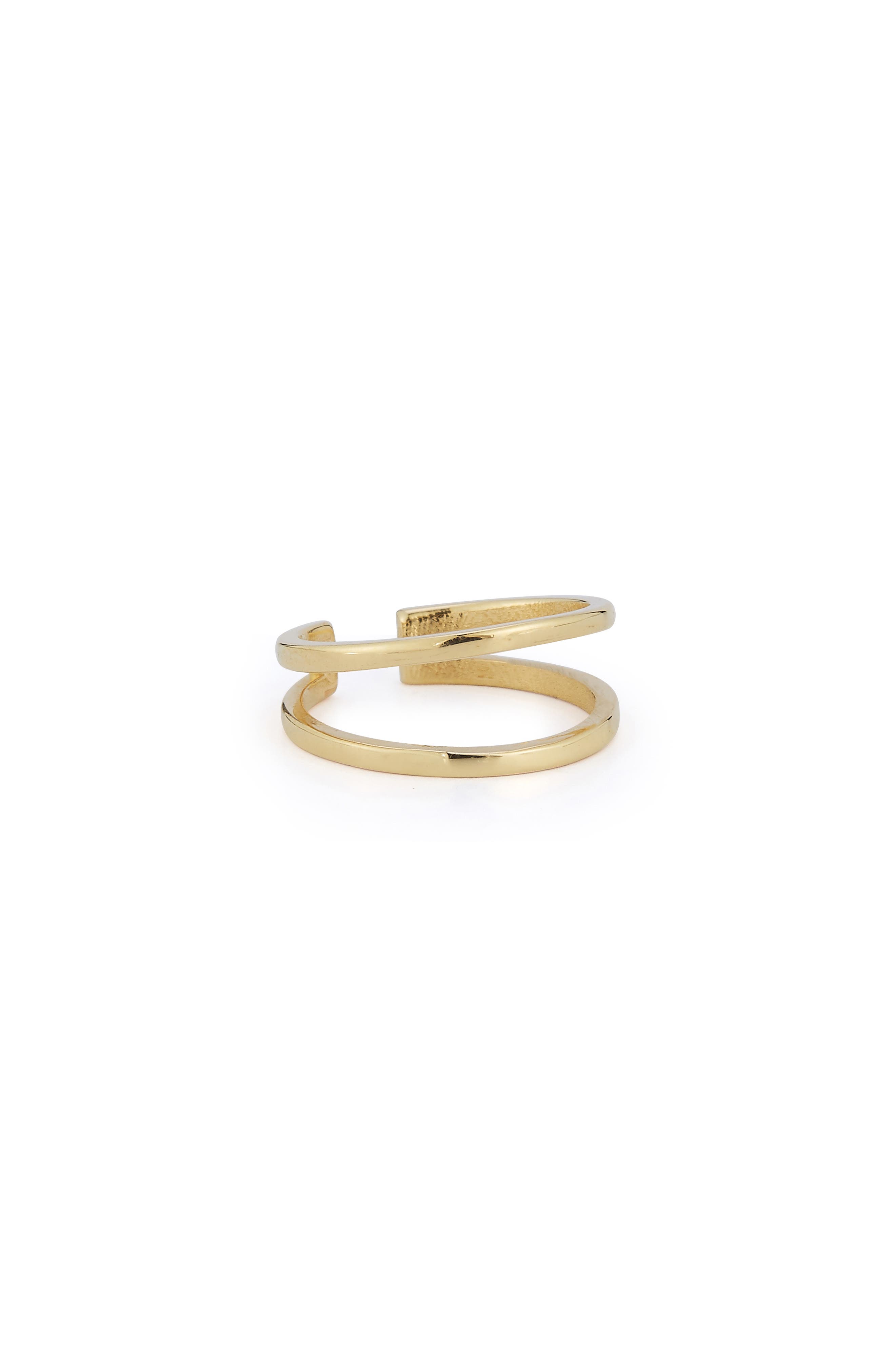 Ember Fine Jewelry 14K Gold Double Ring Ear Cuff | Nordstromrack