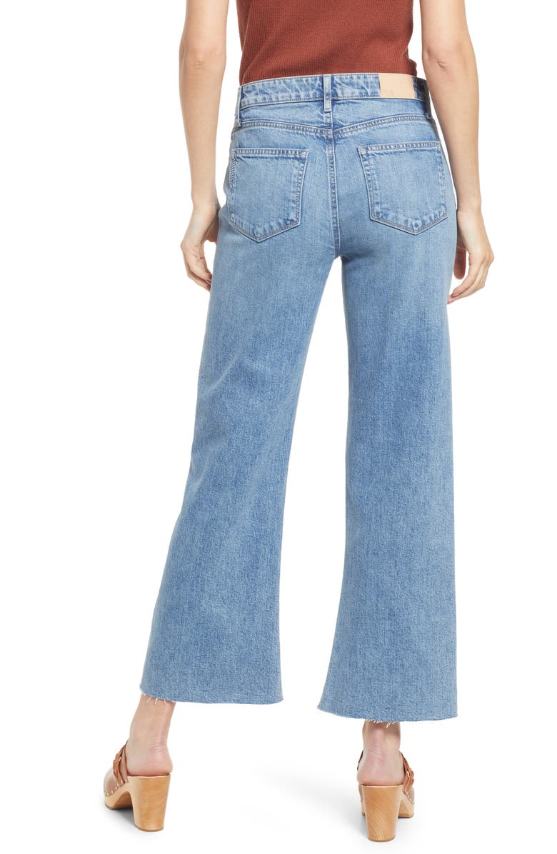 PAIGE Leenah Raw Hem Wide Leg Jeans | Nordstromrack