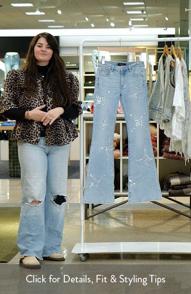 PURPLE BRAND Hotfix Stars Flare Jeans | Nordstromrack