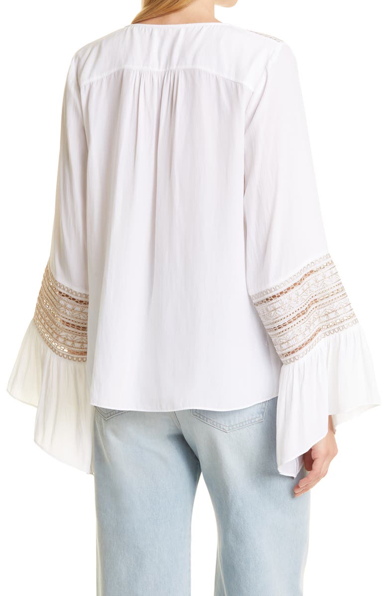 Ramy Brook Curtis Embroidered Bell Sleeve Top | Nordstromrack