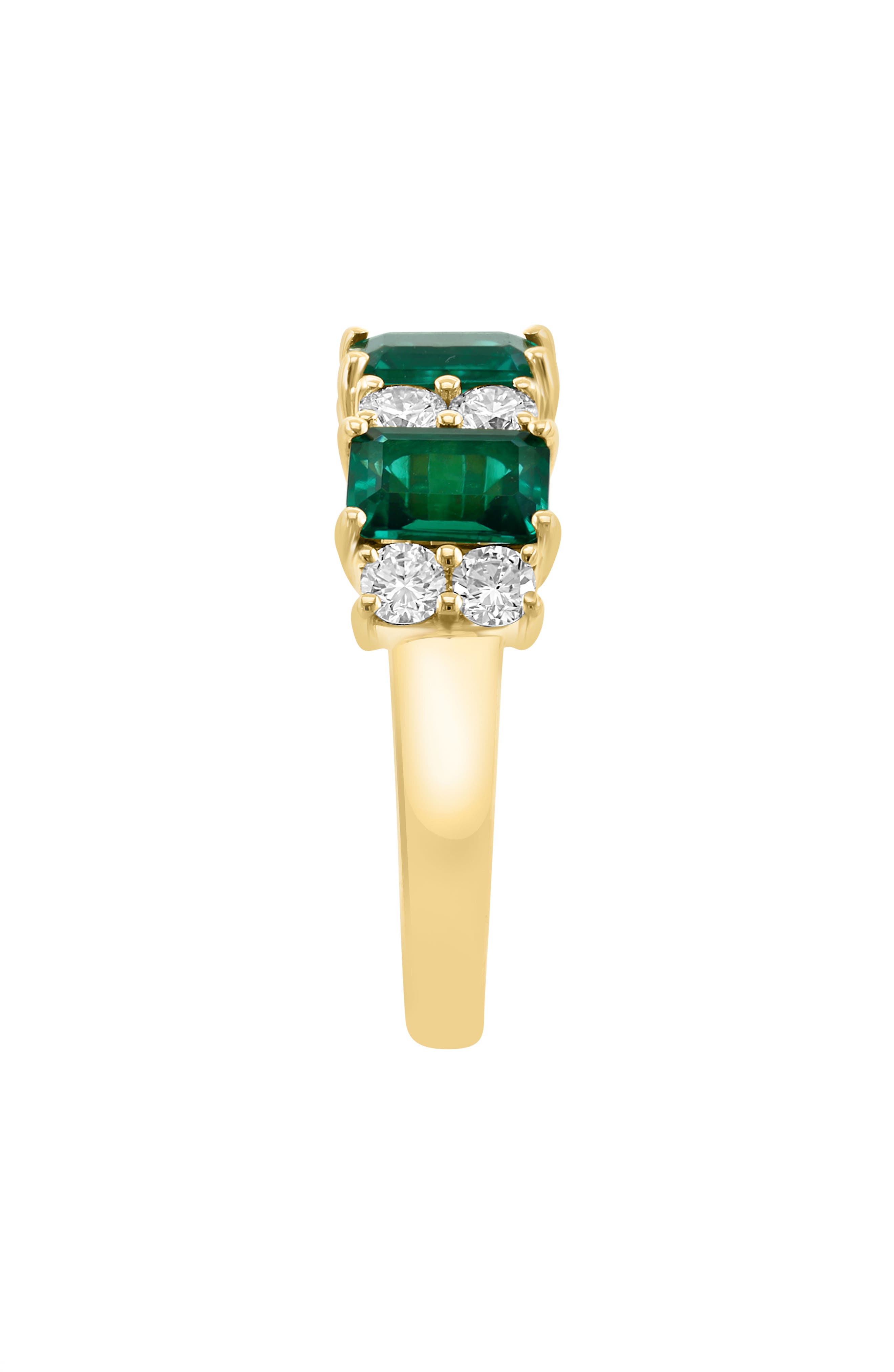 EFFY 14K Yellow Gold Lab Created Gem & Lab Created Diamond Ring - 0 ...