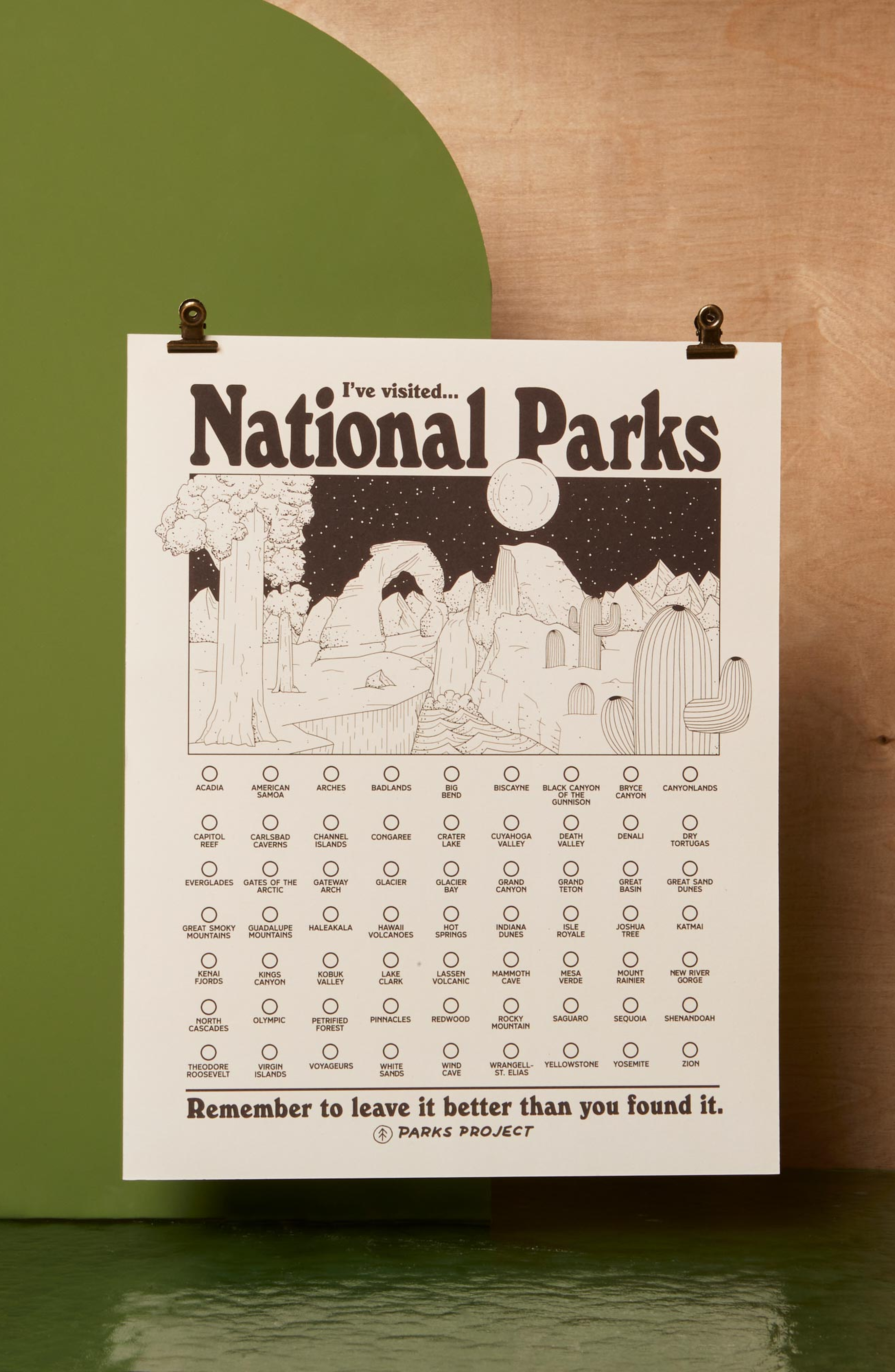 Parks Project Adventure Responsibly National Parks Fill In Poster ...