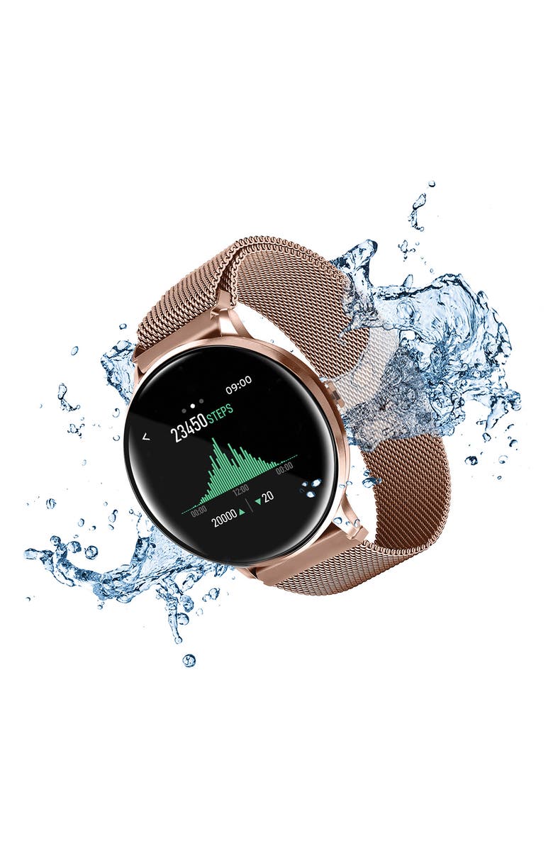 I TOUCH Sport 3 Rose Gold Case Mesh Strap Touchscreen Smartwatch, 45mm ...