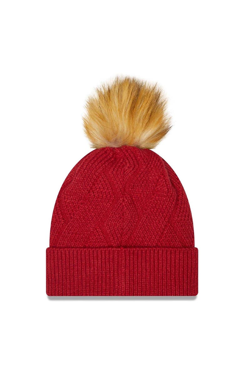 New Era Women's New Era Crimson Indiana Hoosiers Snowy Cuffed Knit Hat ...