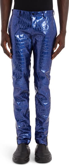 Dolce&Gabbana Alligator Embossed Faux Leather Pants | Nordstrom