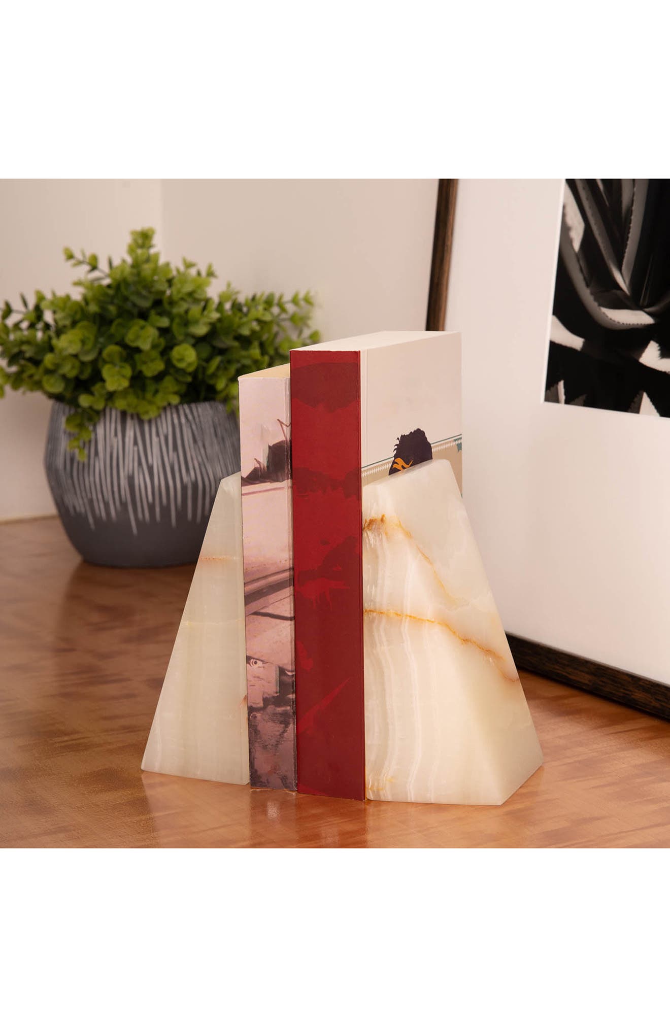 Bey-Berk Onyx Solid Marble Wedge Bookends | Nordstrom