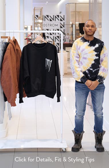 PURPLE BRAND Drip Logo Embroidered Heavyweight Fleece Sweatshirt ...