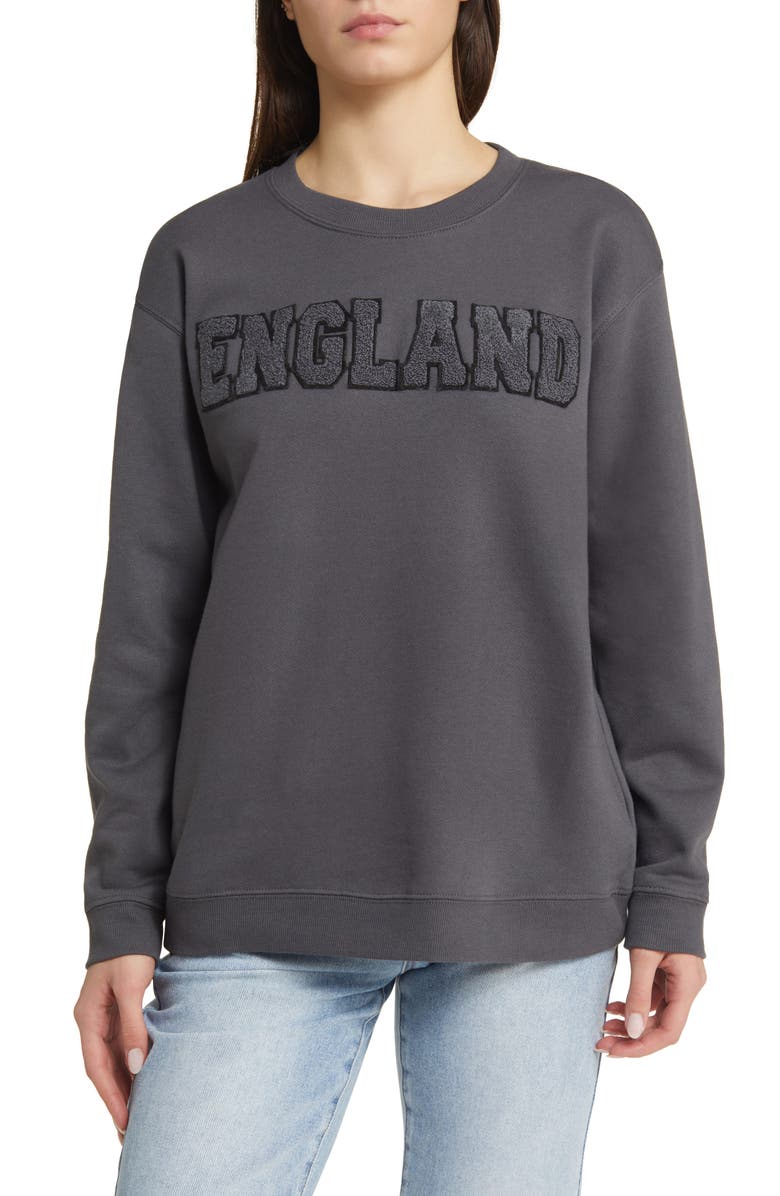 Vinyl Icons England Patch Cotton Blend Fleece Sweatshirt | Nordstromrack