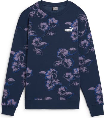 PUMA Essential Floral Vibes Crewneck Sweatshirt | Nordstromrack