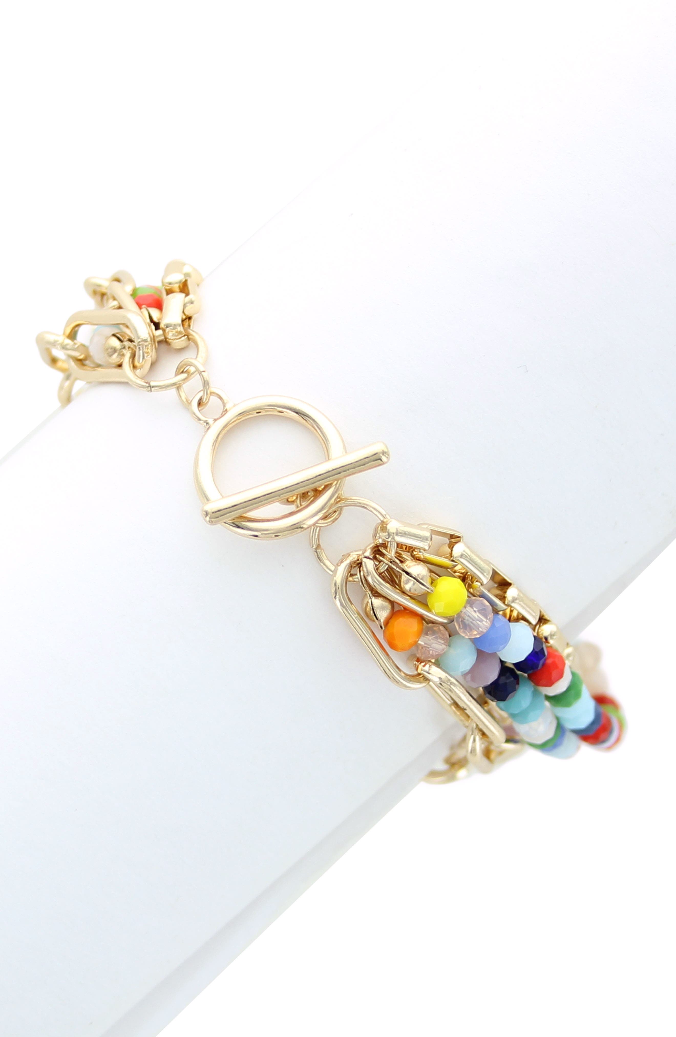 OLIVIA WELLES Dara Multi Strand Beaded Bracelet | Nordstromrack