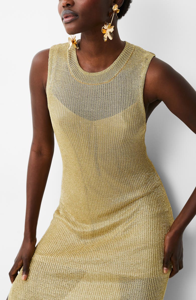 French Connection Jada Metallic Open Stitch Sweater Dress | Nordstromrack