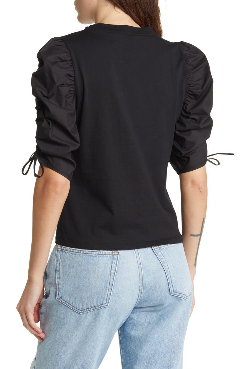 FRAME Ruched Sleeve T-Shirt | Nordstrom