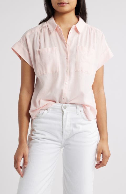 Women's Pink Button Up Tops | Nordstrom