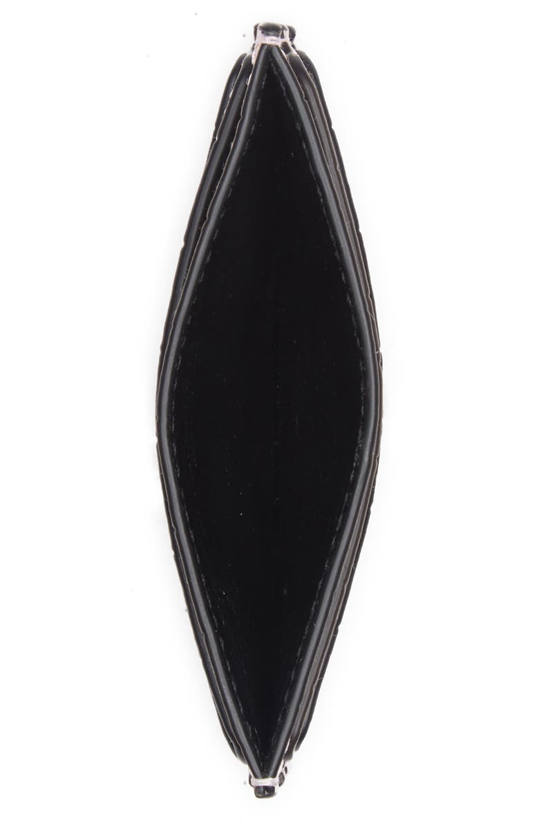 McQueen Alexander McQueen Croc Embossed Leather Skull Card Holder ...