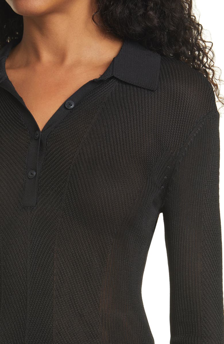 rag & bone Three Quarter Sleeve Polo | Nordstromrack