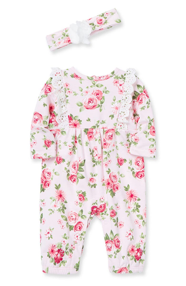 Little Me Kids' Roses Jumpsuit & Headband Set | Nordstromrack