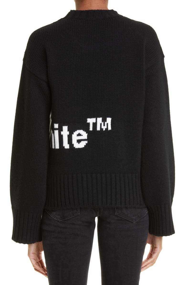 Off-White Women's Intarsia Spray Paint Logo Wool Blend Sweater | Nordstrom