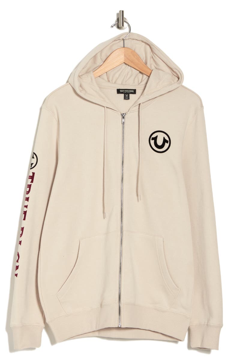 True Religion Brand Jeans Flock Cotton Blend Zip Hoodie | Nordstromrack