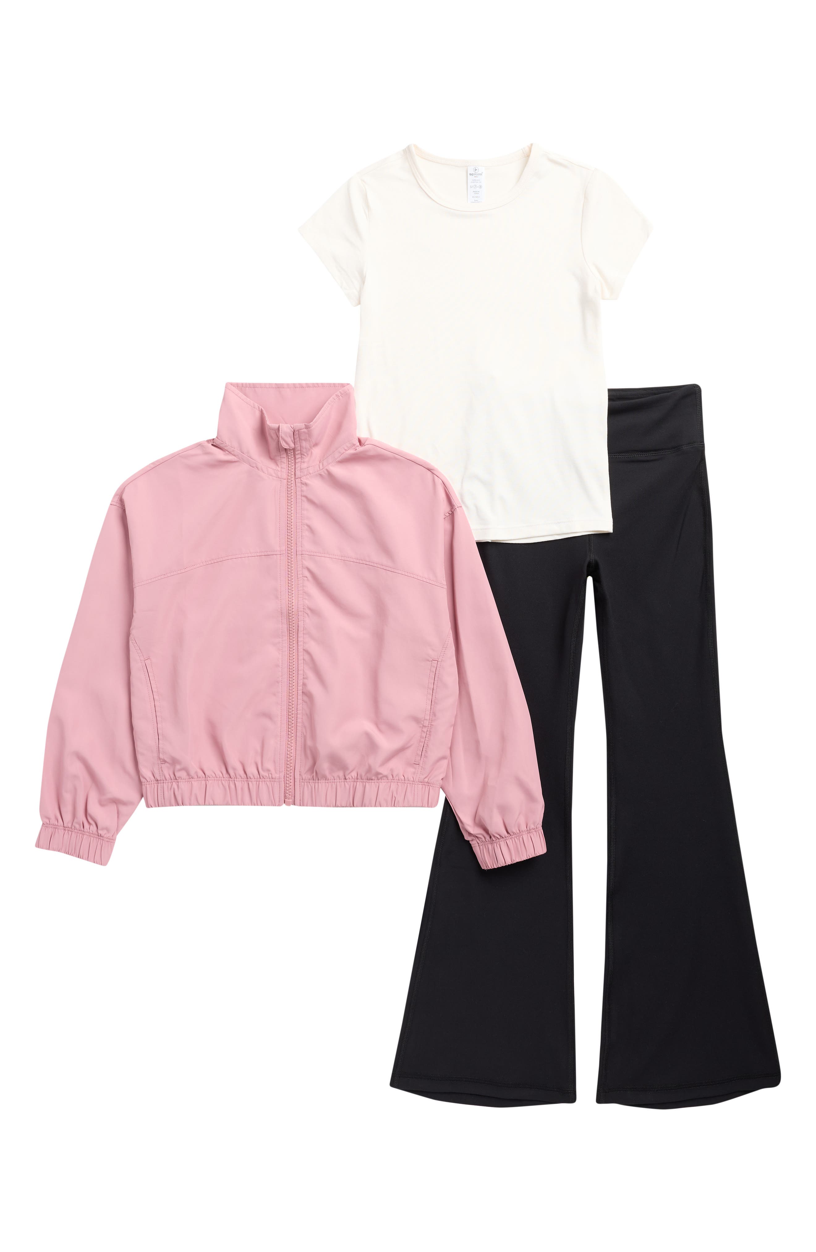 90 DEGREE BY REFLEX Kids' Jacket, T-Shirt & Flared Leggings Set ...