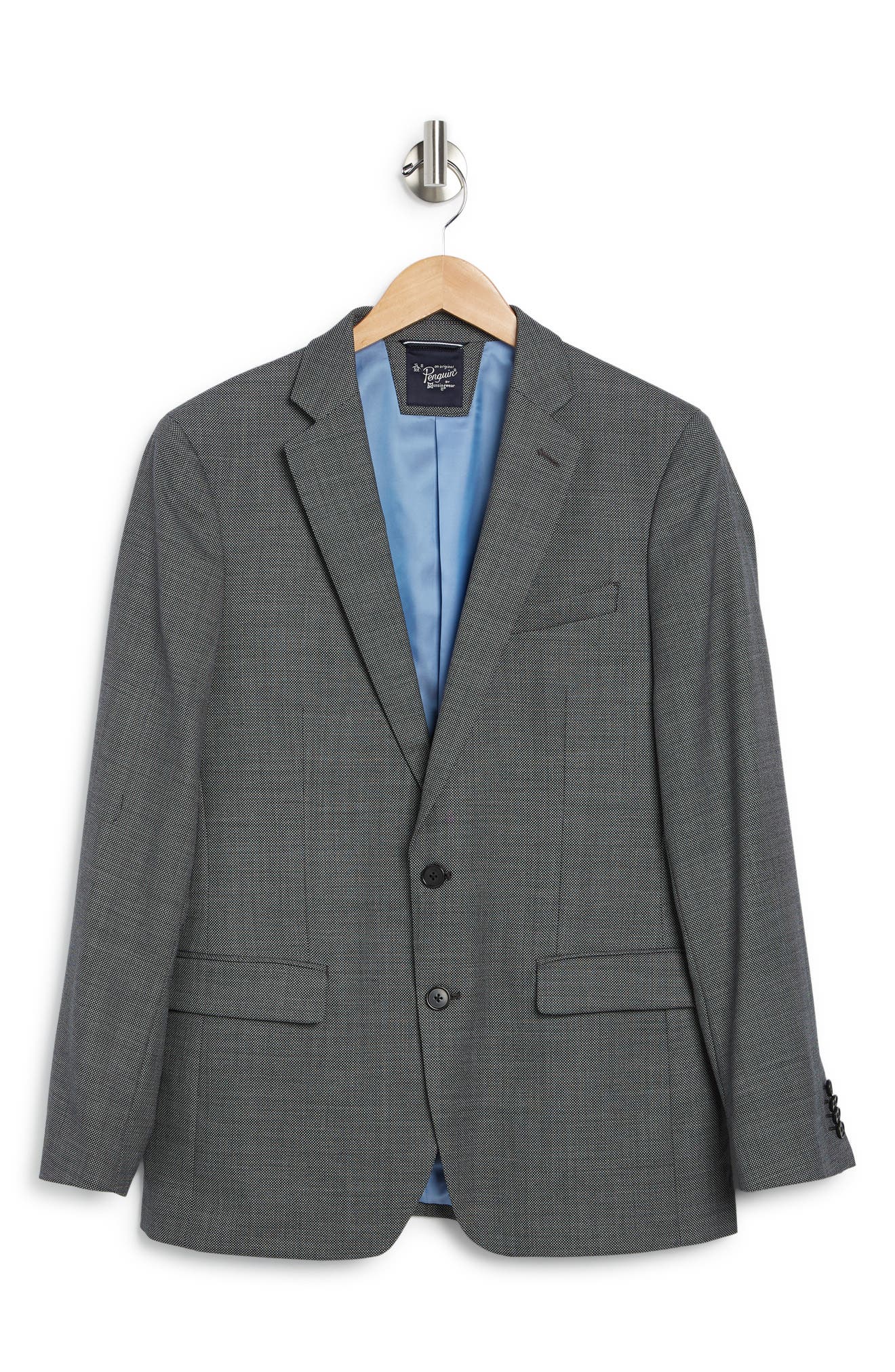 Original Penguin Charcoal Grey Birdseye Stretch Suit Jacket | Nordstromrack