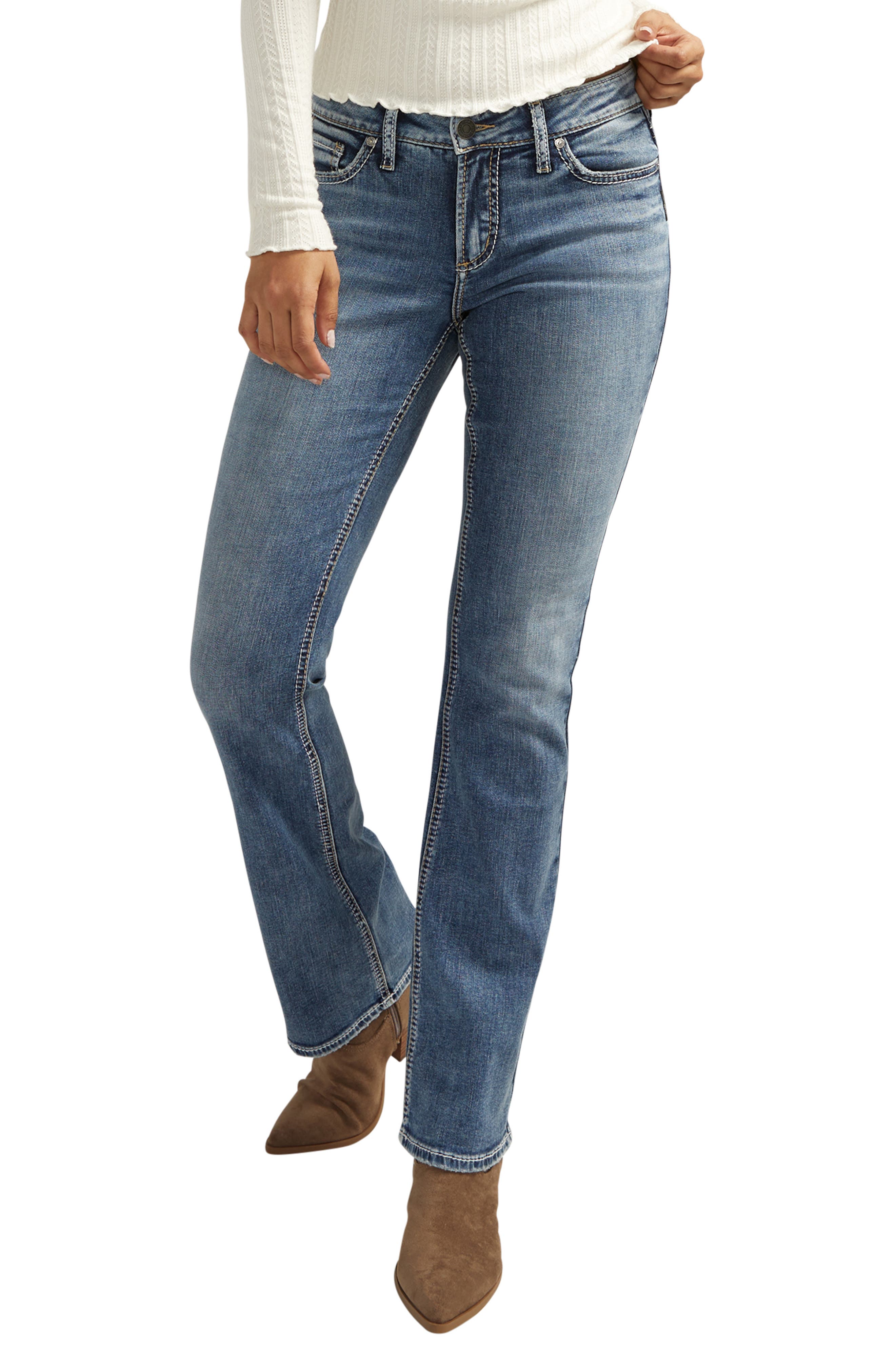 Silver Jeans Co. Elyse Mid Rise Slim Bootcut Jeans | Nordstrom
