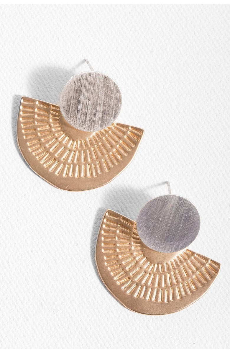 SAACHI Pankha Two-Tone Geometric Jacket Earrings | Nordstromrack