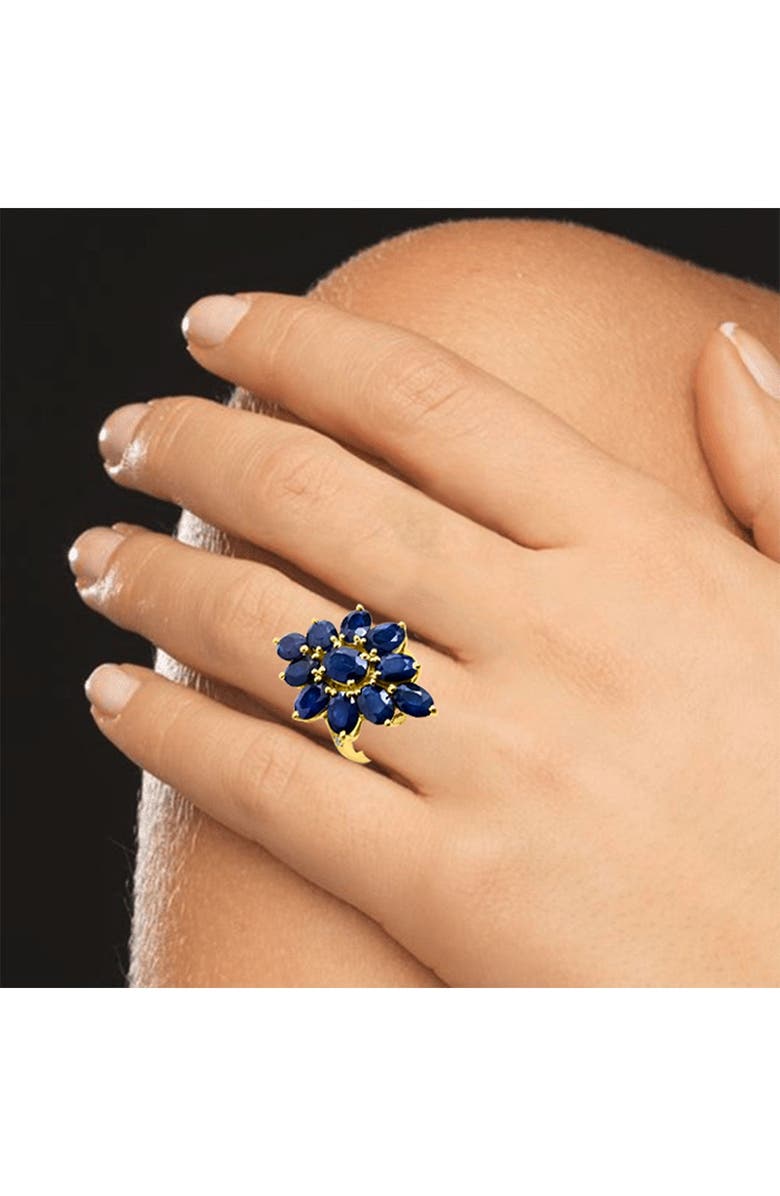 SAVVY CIE JEWELS 18K Gold Plated Sterling Silver Sapphire Ring ...