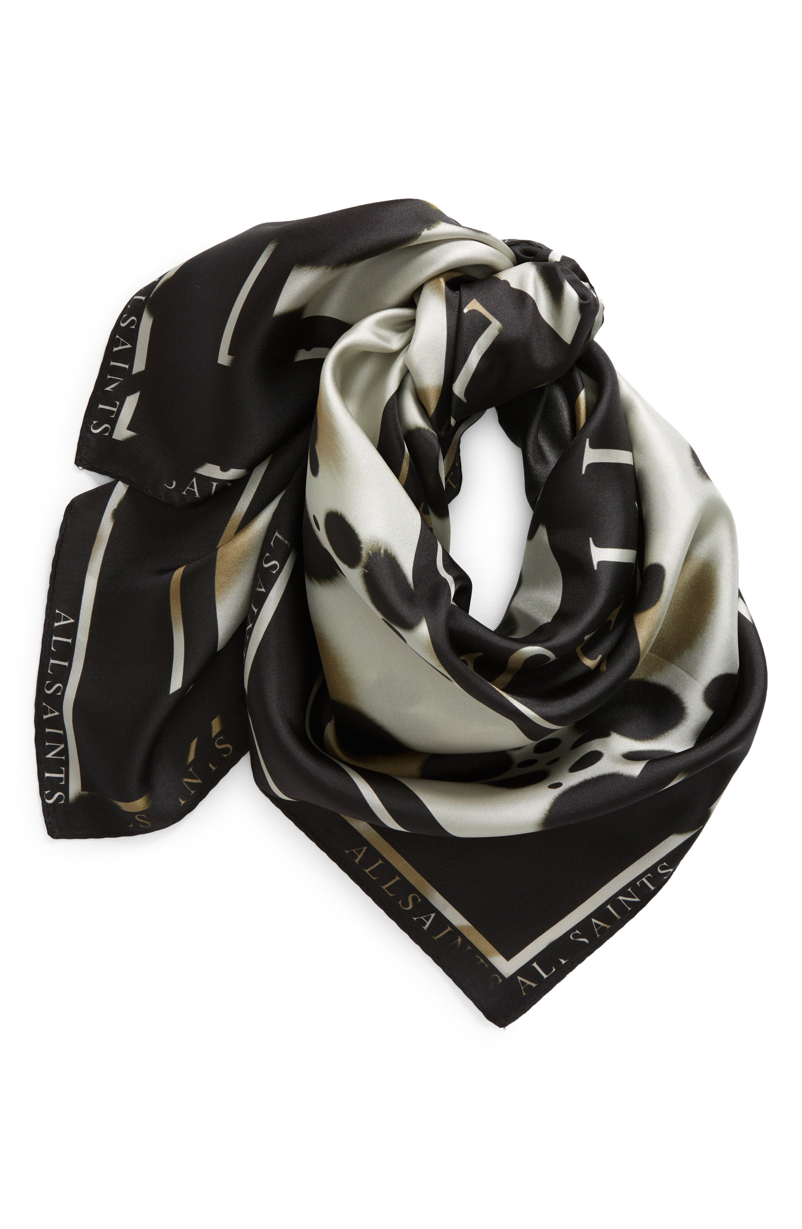 AllSaints Pooka Silk Square Scarf | Nordstrom
