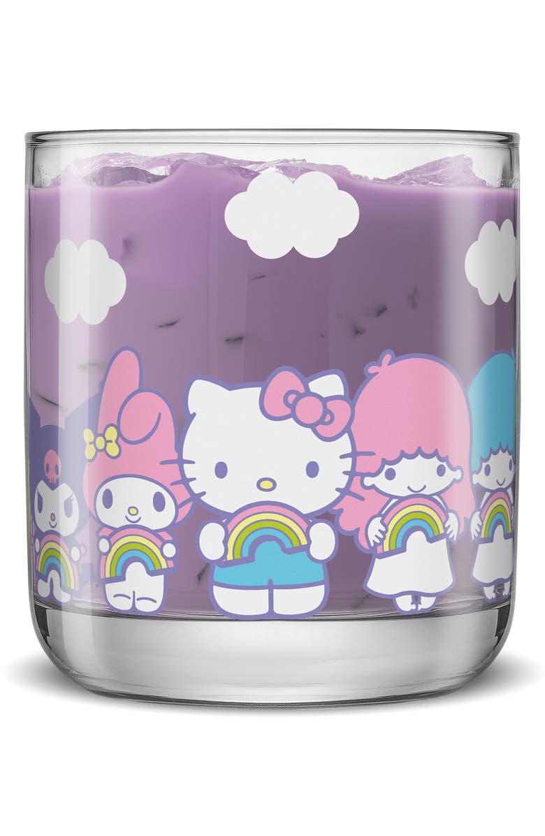 JoyJolt x Sanrio Hello Kitty® & Friends Rainbow Set of 4 Short Glasses ...