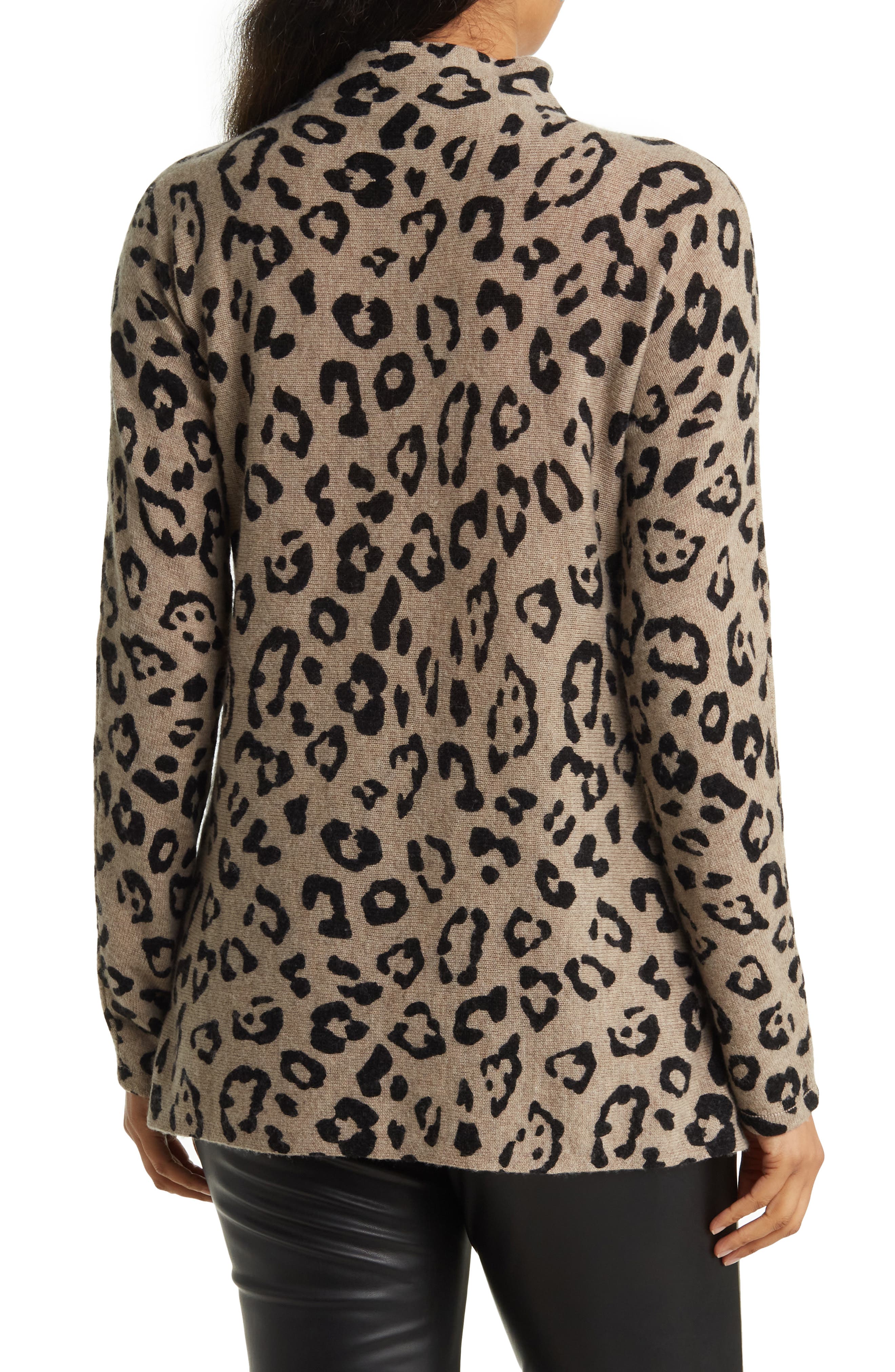 Griffen Leopard Print Wool & Cashmere Sweater | Nordstromrack