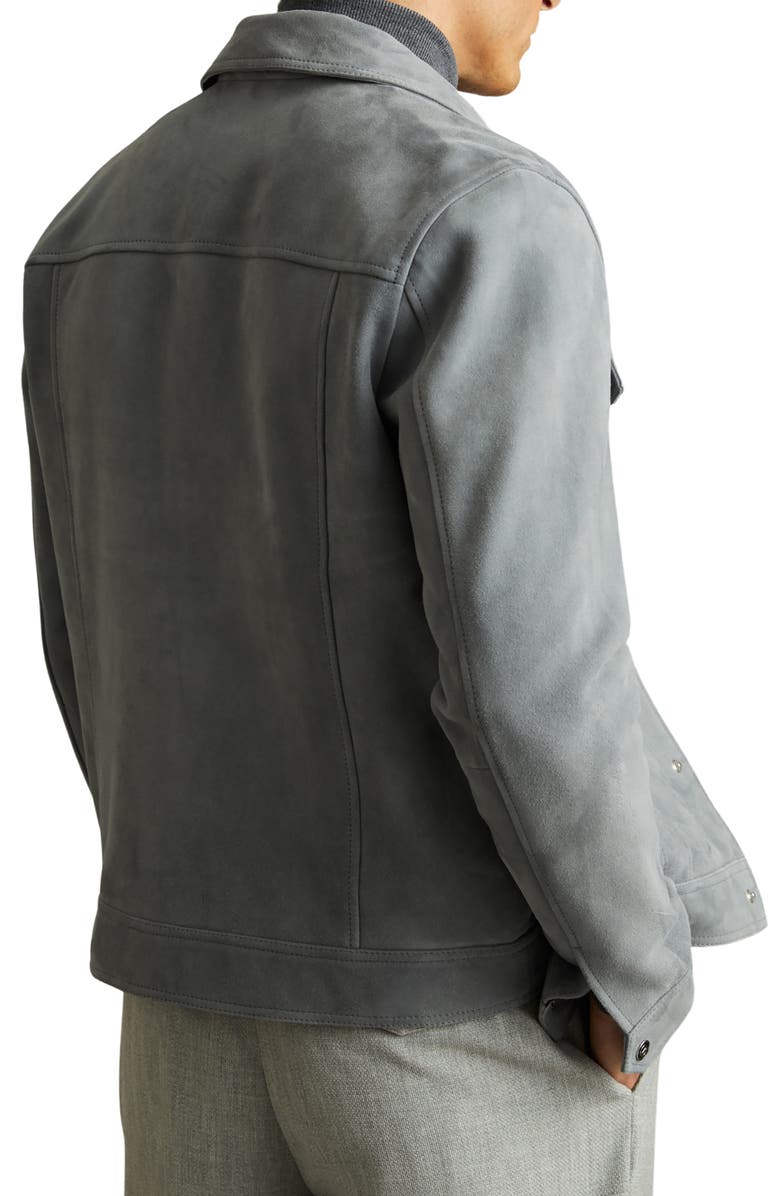 Reiss Eden Leather Shirt Jacket | Nordstromrack
