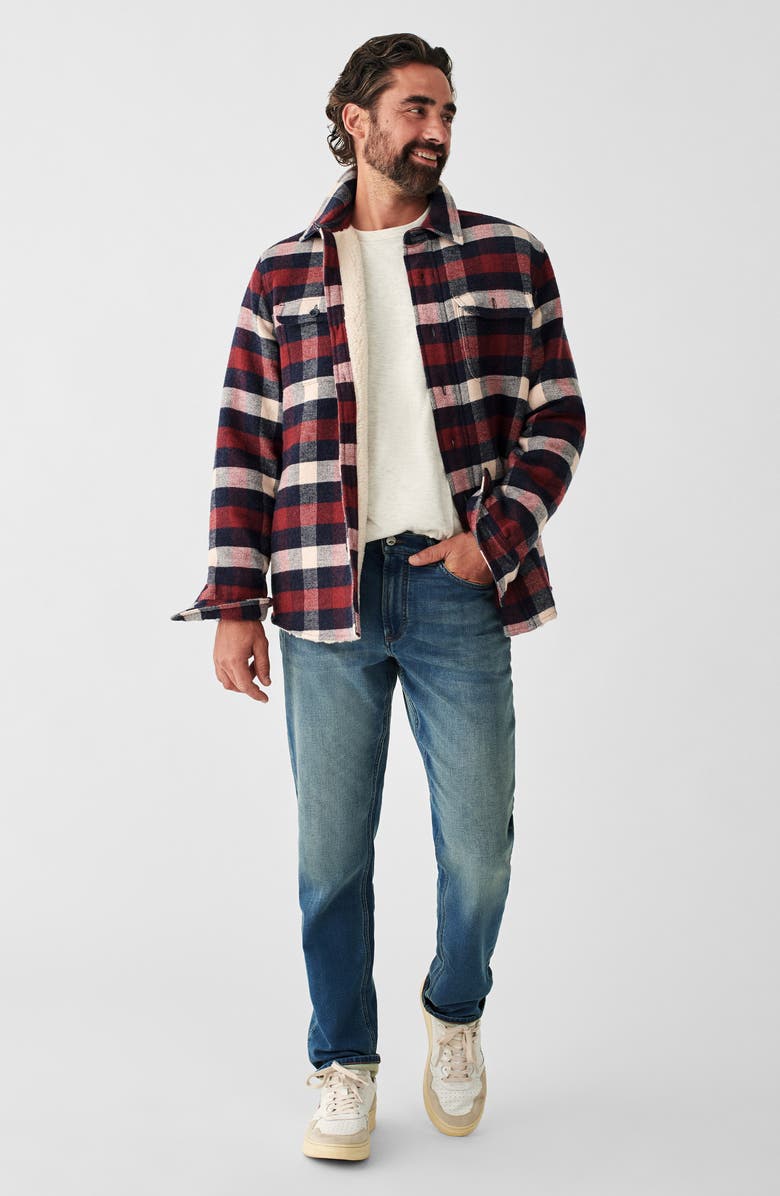 Faherty CPO Plaid High Pile Fleece Shirt Jacket | Nordstrom