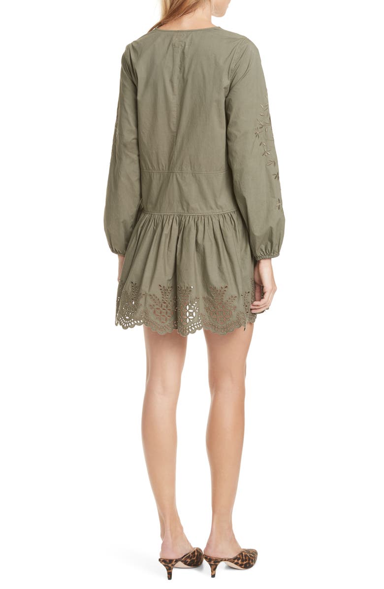 La Vie Rebecca Taylor Embroidery Detail Long Sleeve Cotton Poplin ...