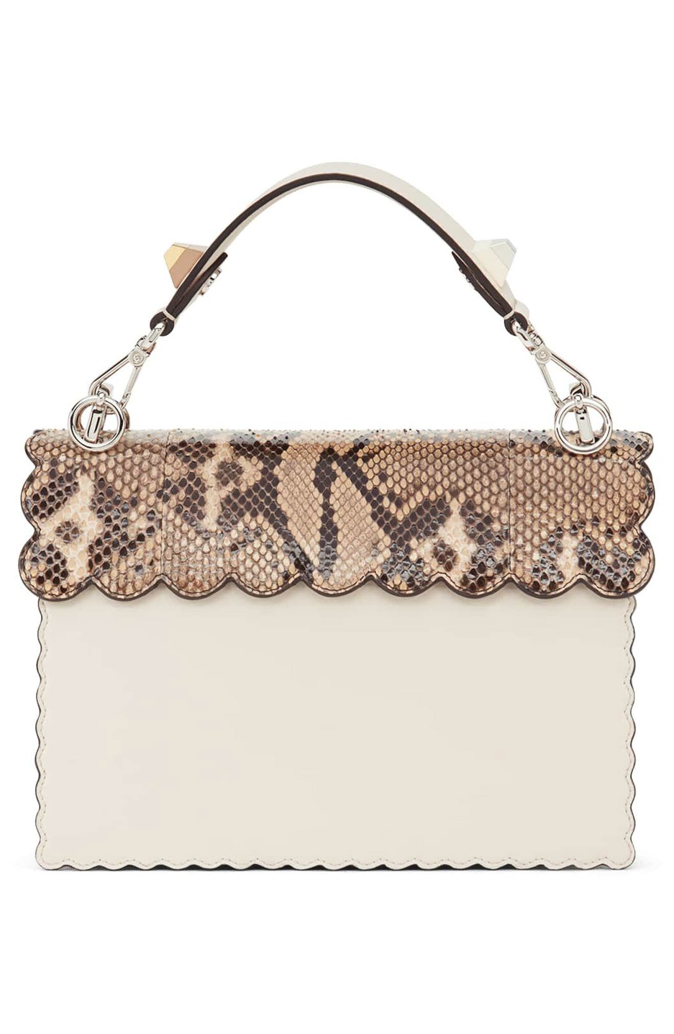 Fendi Small Kan I Genuine Python & Calfskin Shoulder Bag | Nordstrom