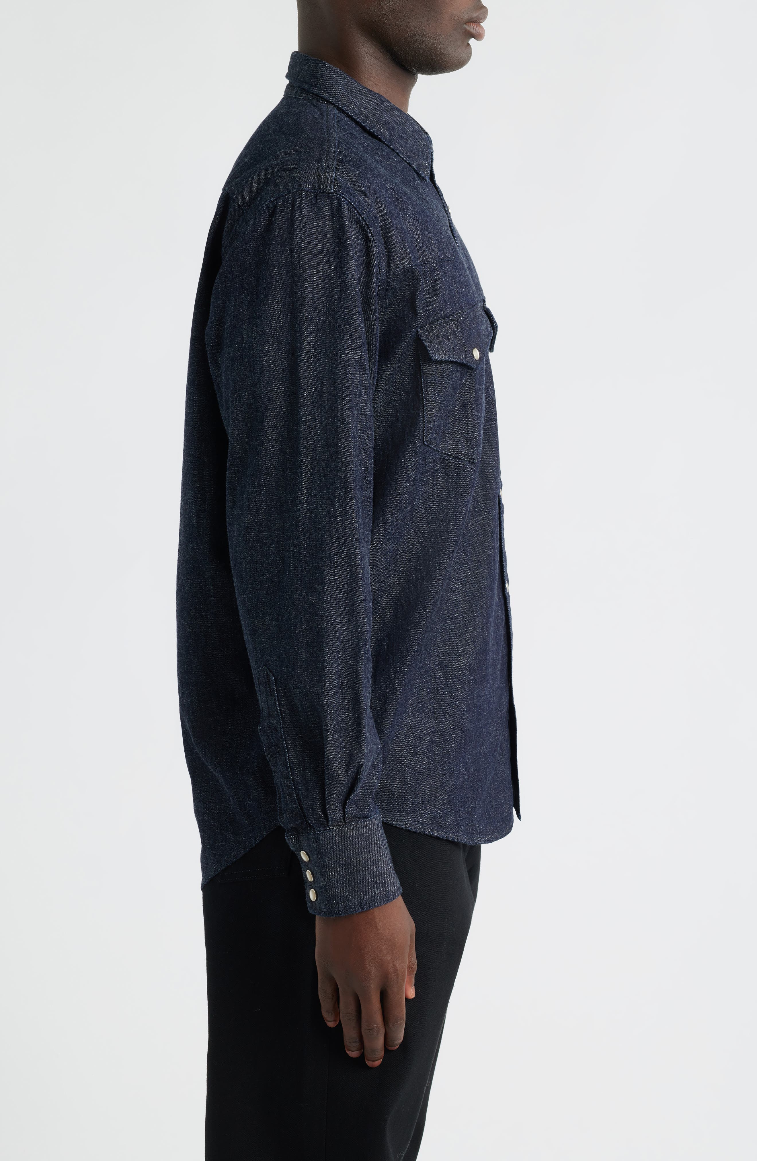 EDWIN Denim Western Button-Up Shirt | Nordstromrack