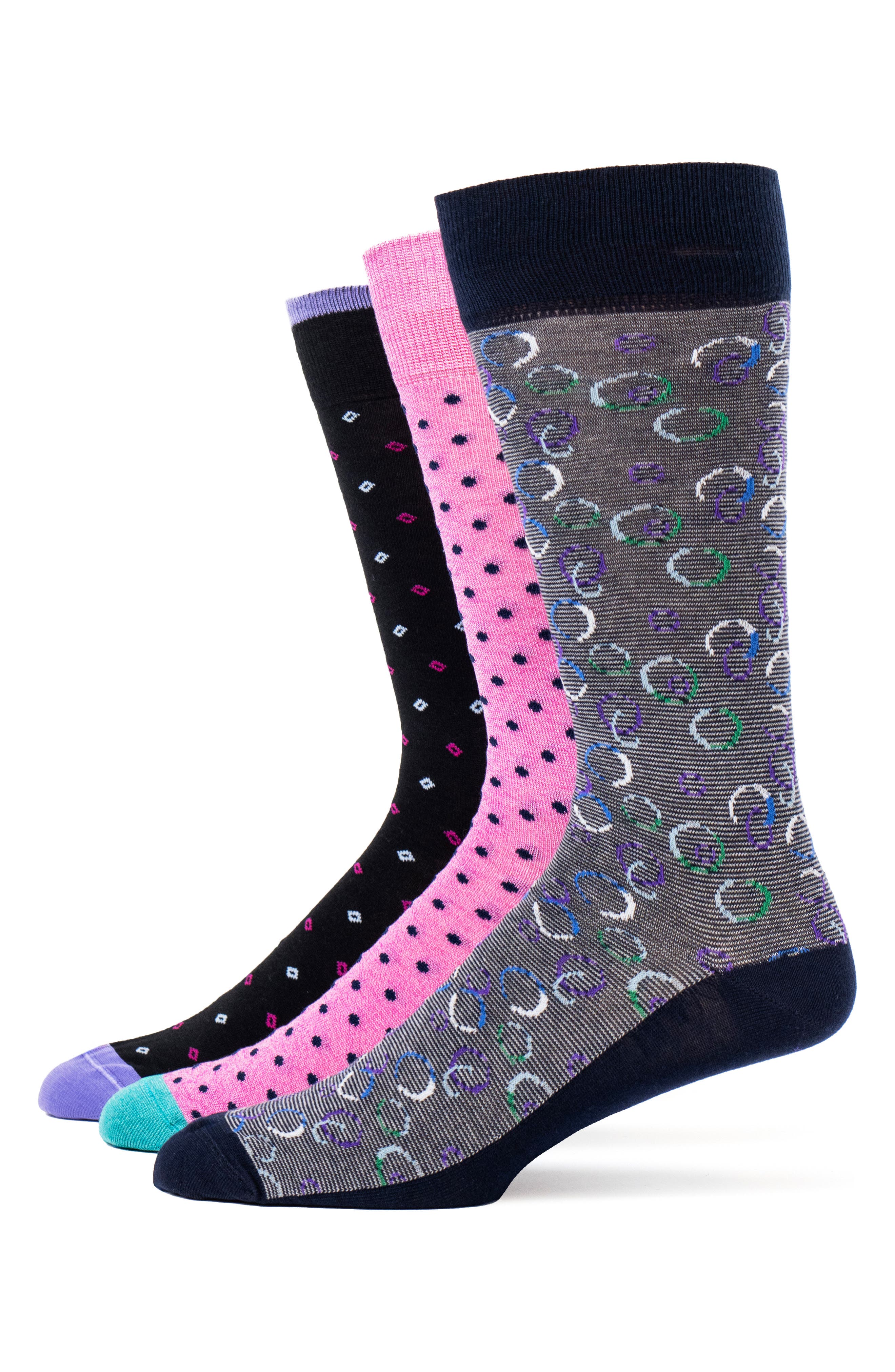 Lorenzo Uomo 3-Pack Assorted Dress Socks | Nordstromrack