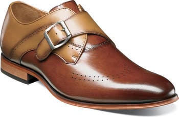 Stacy Adams Saxton Perforated Monk Strap Shoe (Men) | Nordstrom