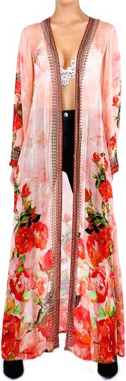 SHAHIDA PARIDES Mix Print Longline Duster | Nordstromrack
