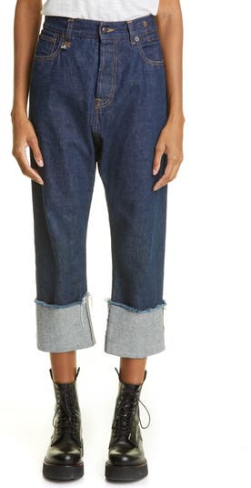 R13 Tailored Drop Crotch Cuffed Straight Leg Jeans | Nordstrom