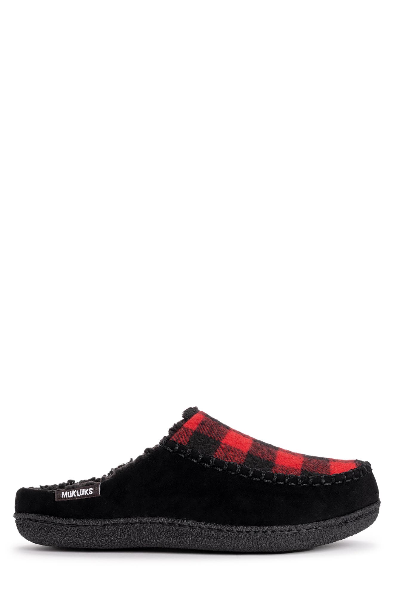MUK LUKS Staughton Buffalo Plaid Faux Shearling Lined Slipper (Men ...