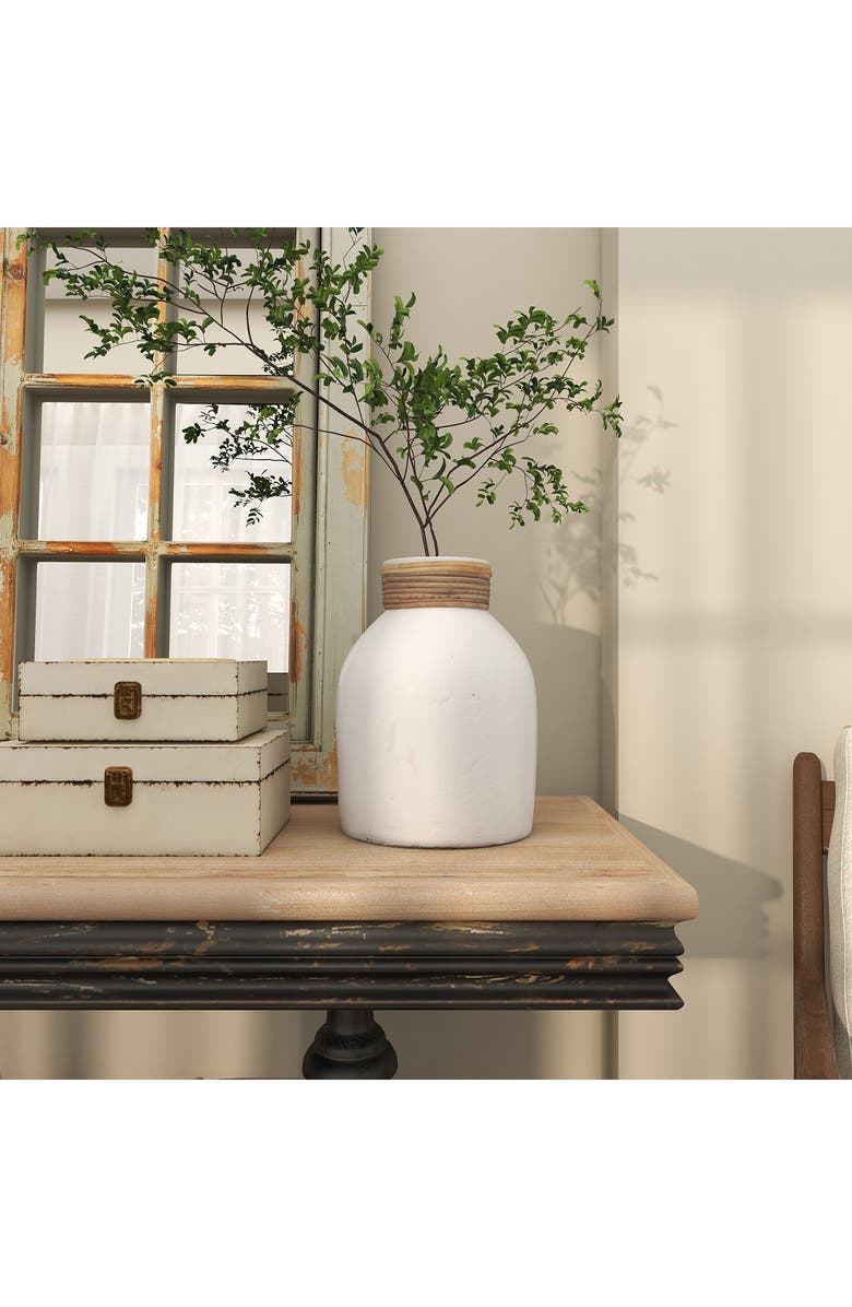 GINGER BIRCH STUDIO Rattan Wrap Terracotta Vase | Nordstromrack