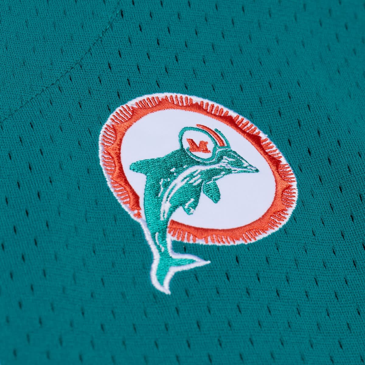 Men's Mitchell & Ness Aqua Miami Dolphins Head Coach Mesh Full-Button ...