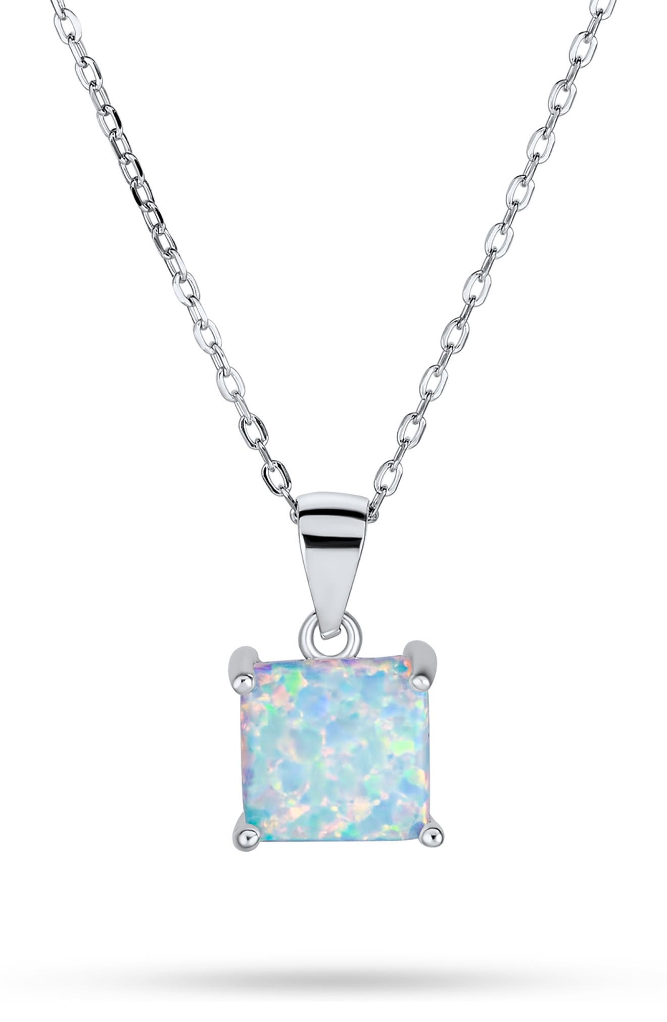 BLING JEWELRY Opal Cubie Pie Pendant Necklace | Nordstromrack