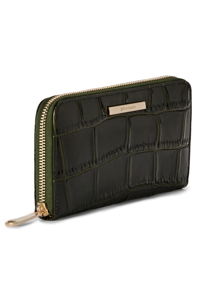 Brahmin Suri Croc Embossed Leather Zip Wallet | Nordstrom